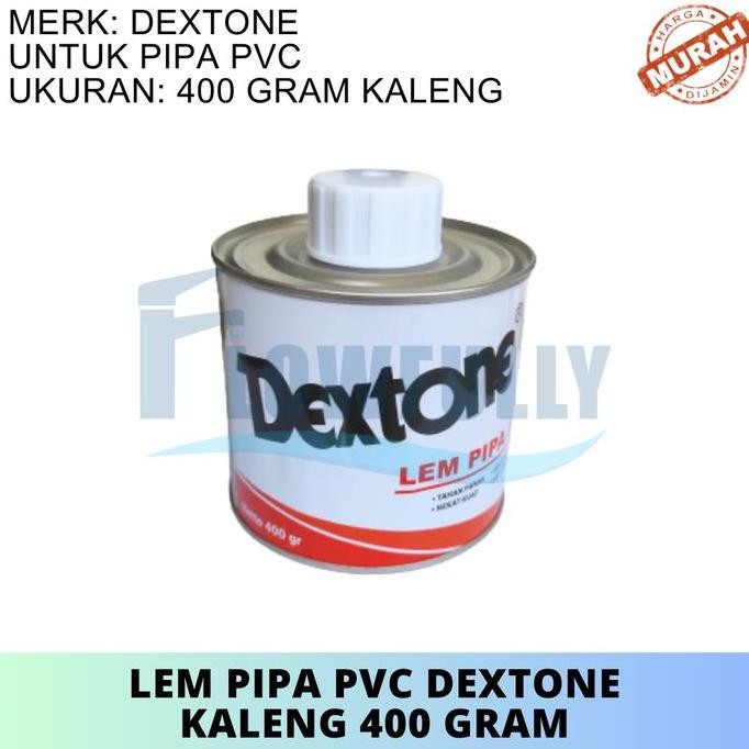 Jual Lem Pipa PVC Dextone Kaleng 400gr Perekat Pipa Sambungan Paralon ...