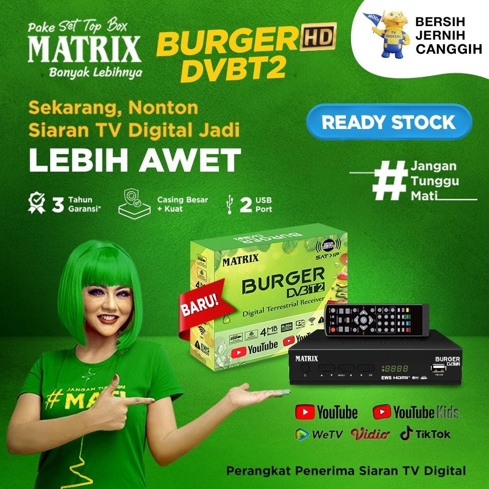 Jual NEW STB matrix burger / Set Top Box Matrix Burger / STB matrix apple HD DVB-T2 Penerima ...