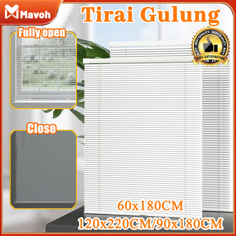 Jual Tirai Gulung Kerai Gorden Jendela 120x220 CM/90x180 CM/60x180 CM ...