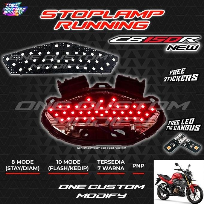 Jual Stoplamp Running CB150R CBX Lampu Rem LED Belakang 8 Mode Motor Variasi One Custom | Shopee ...