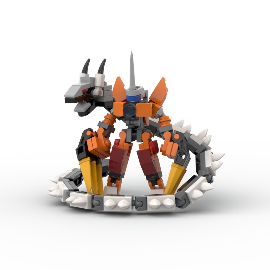 Jual Lego MOC Mini Mecha Exoskeleton Digimon Battle Greymon Educational ...