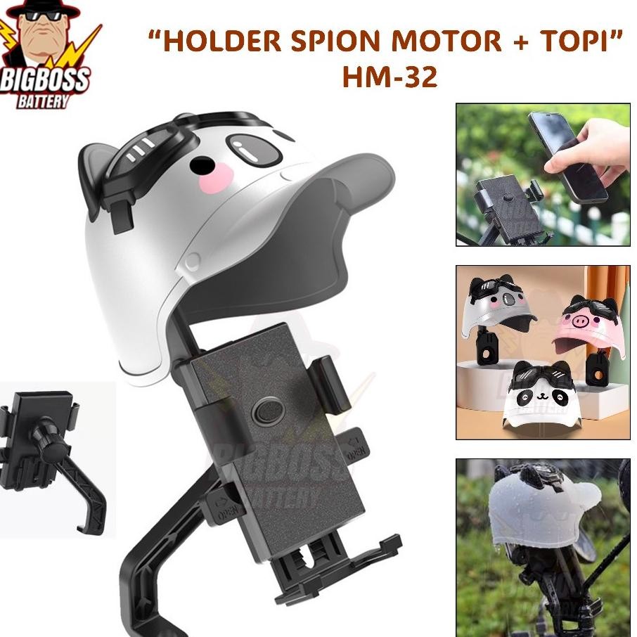 Jual Phone Holder Hm32 Motor Spion Topi Helm Lucu Phone Holder Kter El ...