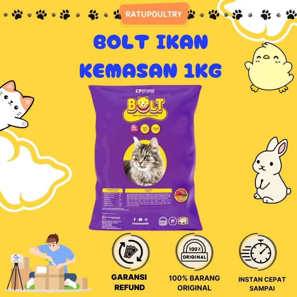 Jual BOLT IKAN PAKAN KUCING 1KG l 800GR DiM | Shopee Indonesia