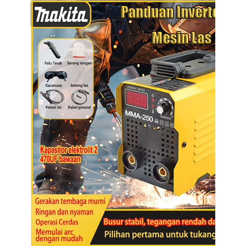 Jual MAKITA Mesin Las Inverter mesin las listrik 450 watt MMA 250A IGBT ...