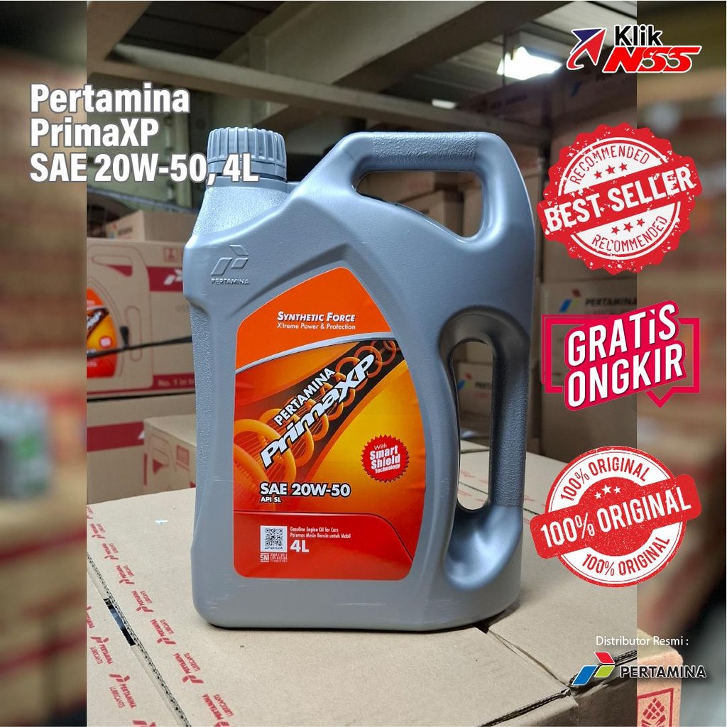 Jual Oli Mobil Pertamina PRIMA XP MIN 20W-50 API SL 4L | A070106040 ...