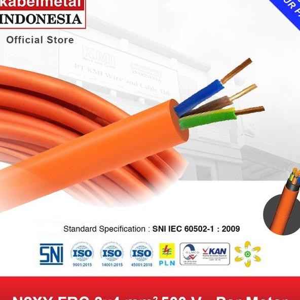 Jual Kabel N2Xy Fire Resistant Frc F750 3X4 Mm Per Meter Kabelmetal Indonesia Kawat Tembaga Pvc ...