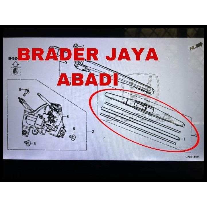 Jual BEST DEAL KARET WIPER BLADE ARM BELAKANG CRV GEN 4 RM1 RM3 ...