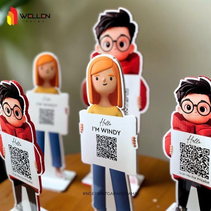 Jual Wellen Print Cetak Mini Standing Character Impraboard Custom ...