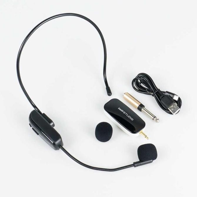 Jual Original Mic Wireless Headset UHF Rechargeable - Mikrofon Bando ...
