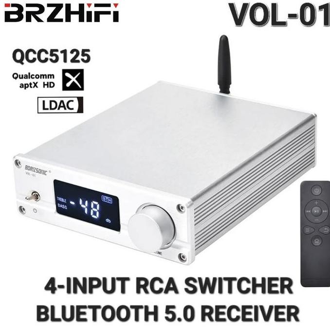 Jual BRZHIFI VOL-01 4-INPUT SWITCH & BT5 APTX/LDAC AUDIO RECEIVER ...