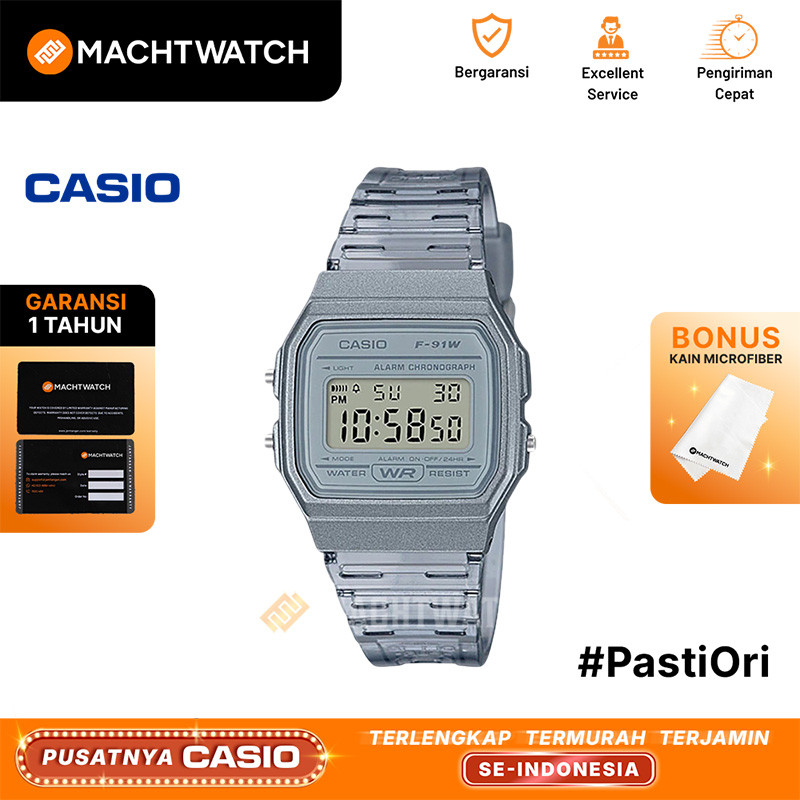 Jual Jam Tangan Wanita Digital Casio Standard F-91WS-8DF F91 F-91W Dial ...