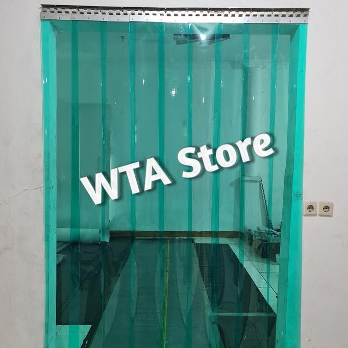 Jual TIRAI PVC STRIP CURTAIN/ GORDEN TIRAI PLASTIK per meter Green ...