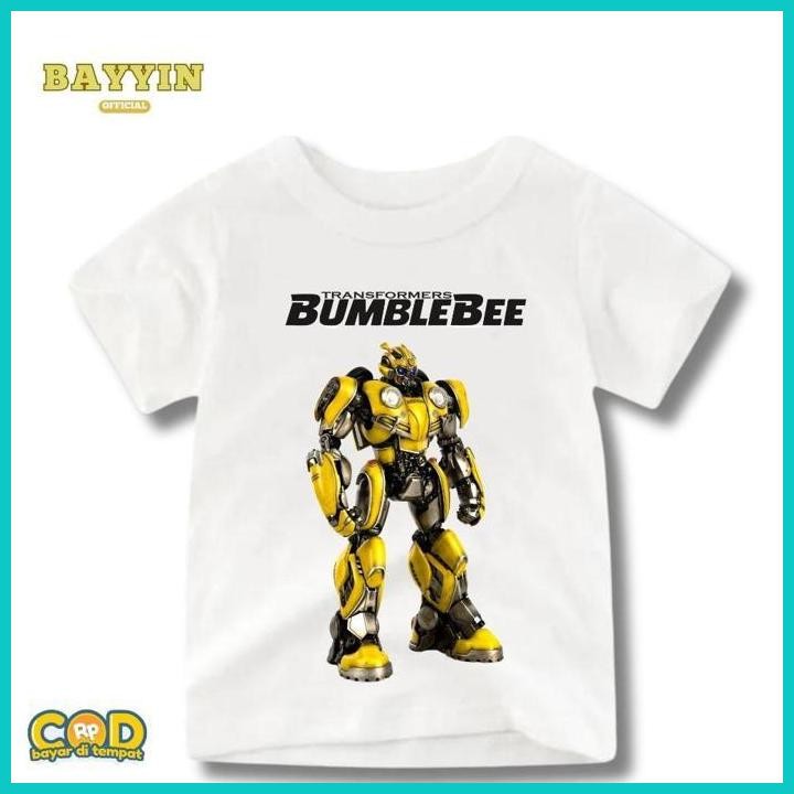 Jual Murah Kaos Anak Custom Nama Combed 30S Gambar Transformer Bumble Bee Kuning Untuk Anak Dan ...