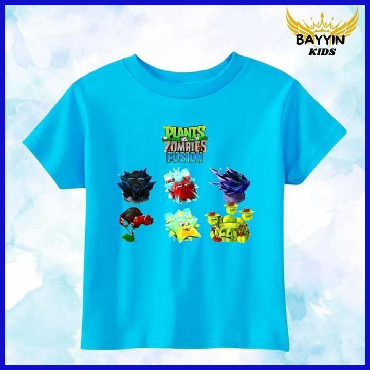 Jual Discount Kaos Anak Custom Nama Combed 30S Gambar Plants Vs Zombies Fusion Viral Untuk Anak ...