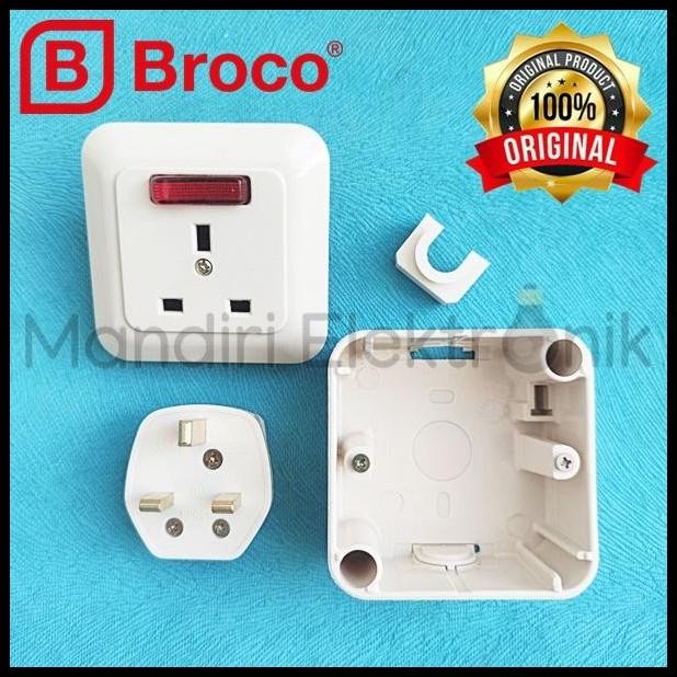 Jual Stop Kontak AC Set Broco Gracio Outbow OB SNI 4155 Steker AC Broco ...