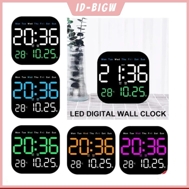 Jual Jam Digital Dinding Dan Meja LED Layar Besar Tampil Hari Tanggal ...