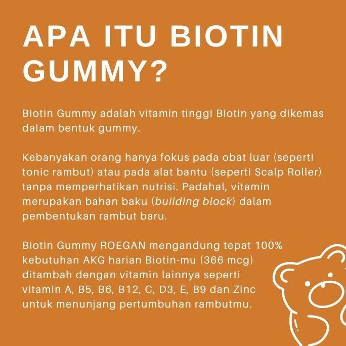 Jual Terbaru Roegan Biotin Gummy Vitamin D3 - Suplemen Penumbuh Rambut ...