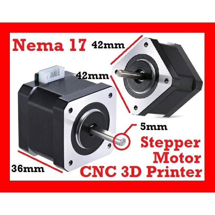 Jual Stepper / Step Motor Nema17 Printer 3D CNC Router | Shopee Indonesia