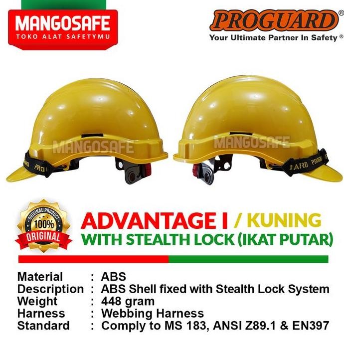 Jual Proguard Advantage 1 / Helm Safety Proyek Berkualitas + Ikat Putar ...