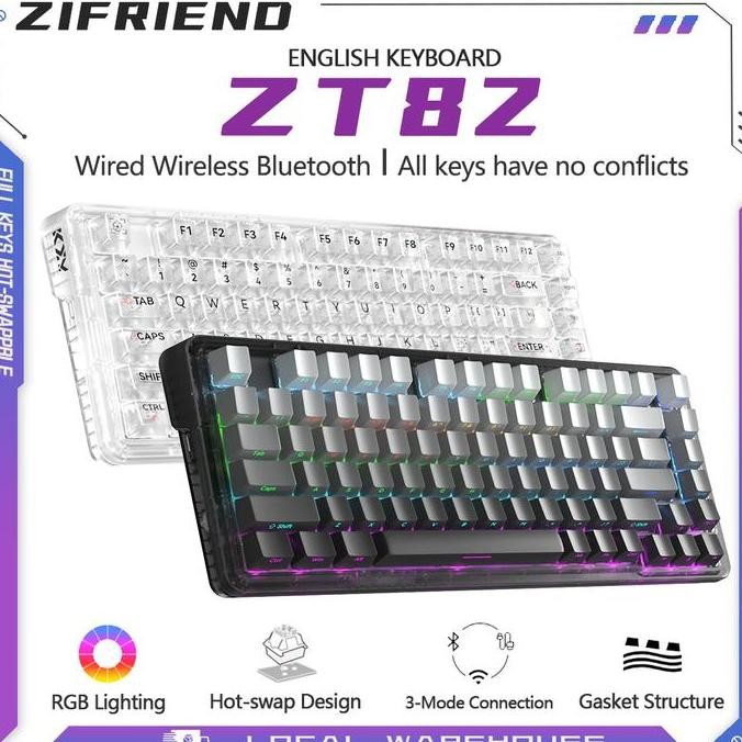 Jual Furycube Zt82 Mechanical Keyboard Gaming Gradient Gray Keyboard 82 ...