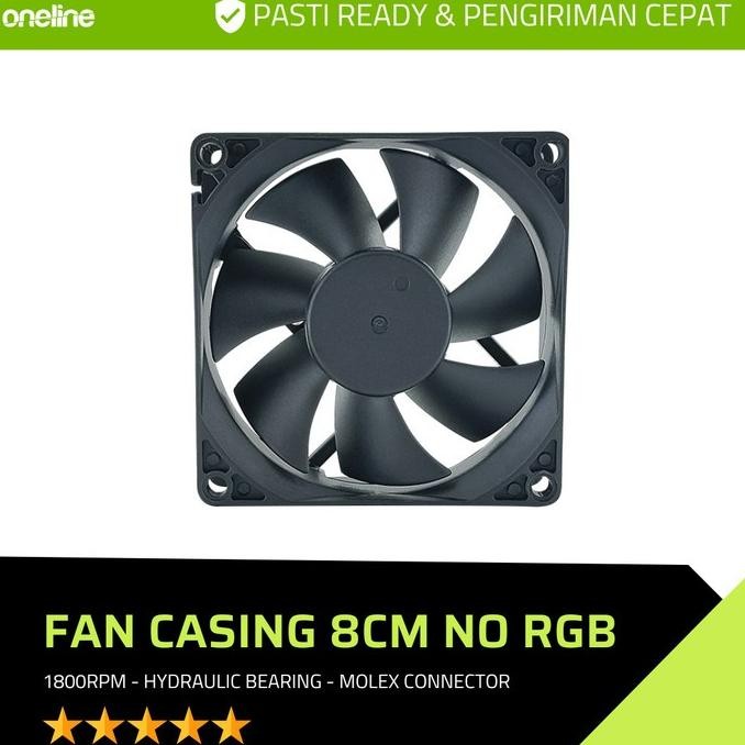 Jual DI7 - Fan Casing 8CM Standard Black NON RGB | Socket Molex | Kipas ...