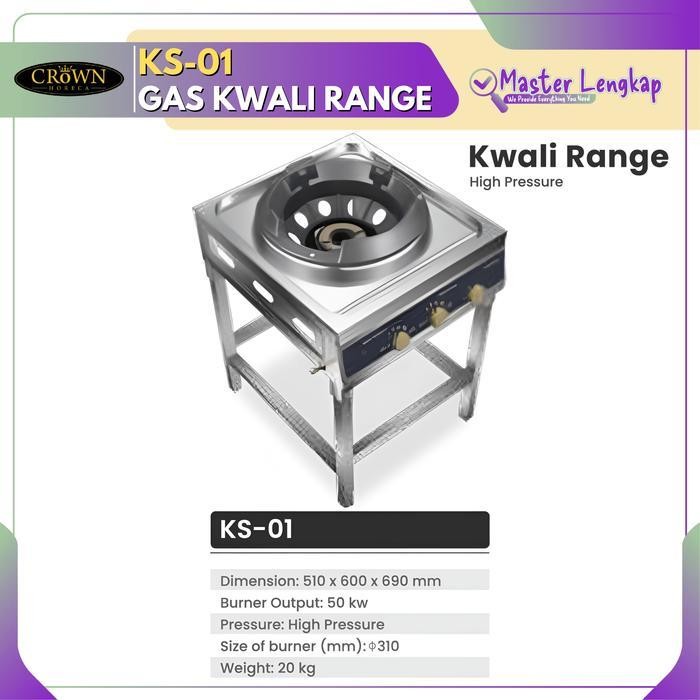 Jual (Best Saller) Crown Gas Kwali Range 1 Burner High Pressure Ks-01 / Ks01 / Ks 01 Bestseller ...