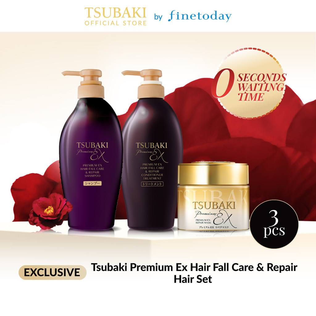 Jual [Exclusive Set] TSUBAKI Premium EX Hair Fall Care & Repair Hair ...