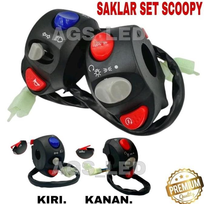 Jual SAKLAR MOTOR SET DONAT SCOOPY KIRI KANAN / SAKLAR SET MOTOR SCOOPY ...