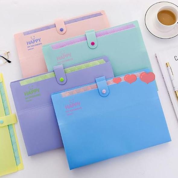 Jual 12 Slot Organizer Map Document Happy Ukuran A4 Kantong Dokumen Map ...