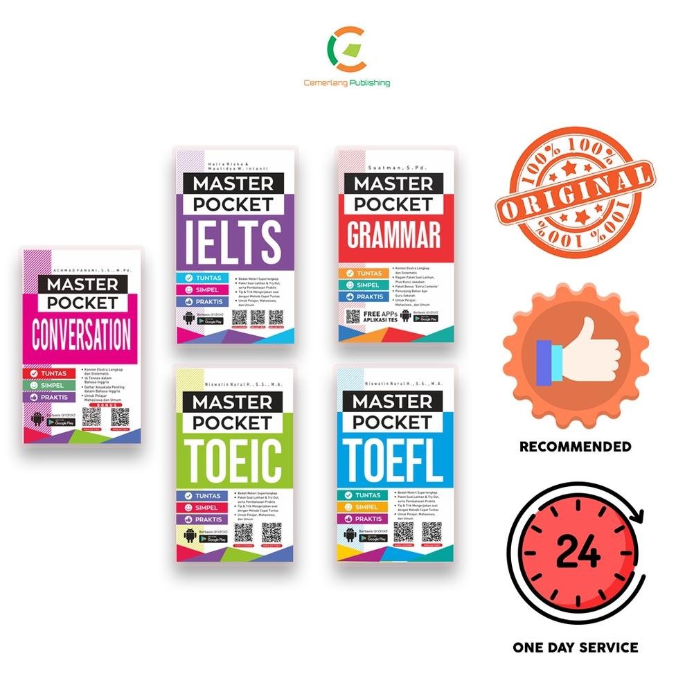 Jual JH8 BUKU IELTS - GRAMMAR - CONVERSATION - TOEIC - TOEFL - MASTER POCKET - RECOMMENDED ...