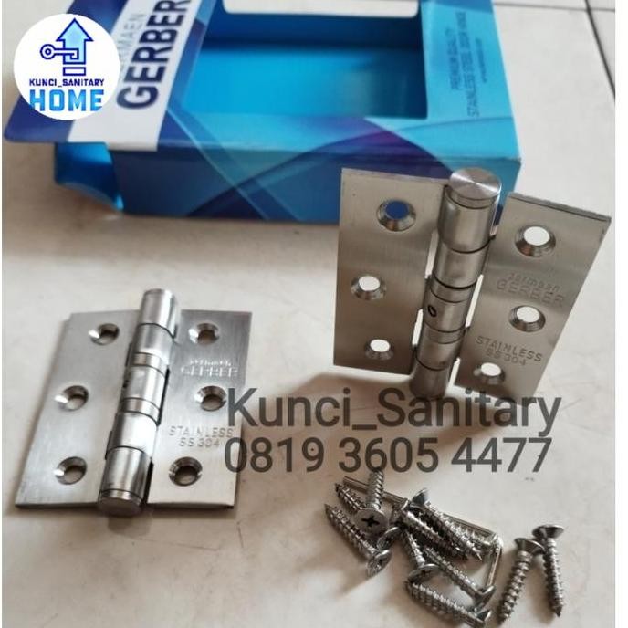 Jual Engsel Jendela Bahan Stainless Tebal 3 inch Gerber / Engsel 3 inch ...