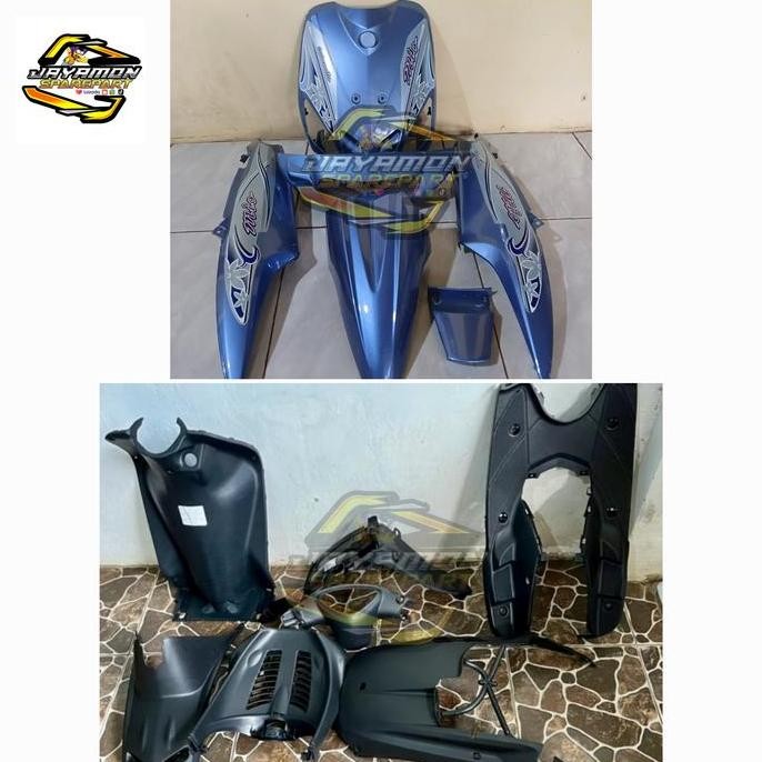 Jual FULL BODY HALUS KASAR YAMAHA MIO SPORTY OLD+STRIPING BIRU TELOR ...