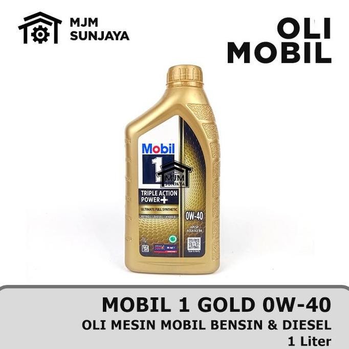 Jual Oli Mesin MOBIL 1 GOLD SAE 0W-40 1 Liter Bensin Gasoline Diesel ...
