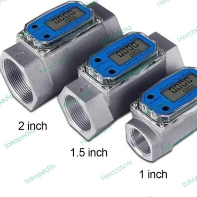 Jual Digital Flowmeter Turbine Flow Meter 1 Inch Lcd Alat Ukur Aliran ...