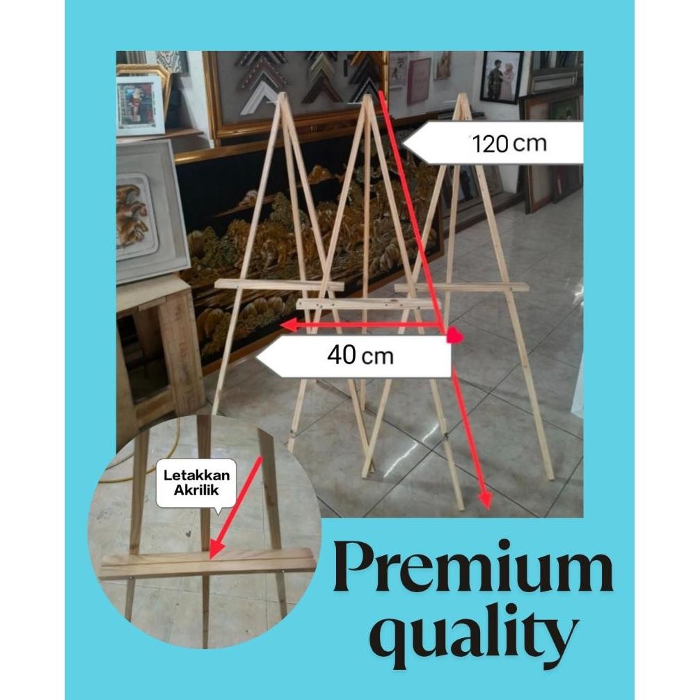 Jual STAND FOTO KAYU 120cm WEDDING EASEL STAND KAYU STANDER BINGKAI ...