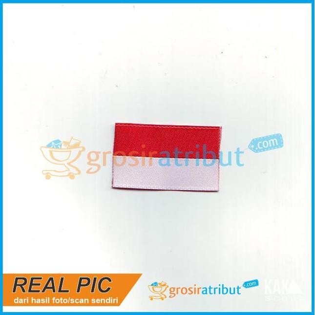 Jual (600 Pcs) Badge Bendera Merah Putih Seragam Sekolah Rajut / Woven ...