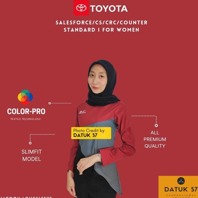 Jual SERAGAM KEMEJA TOYOTA SALESFORCE/CS/CRC/COUNTER STANDARD I (WANITA ...