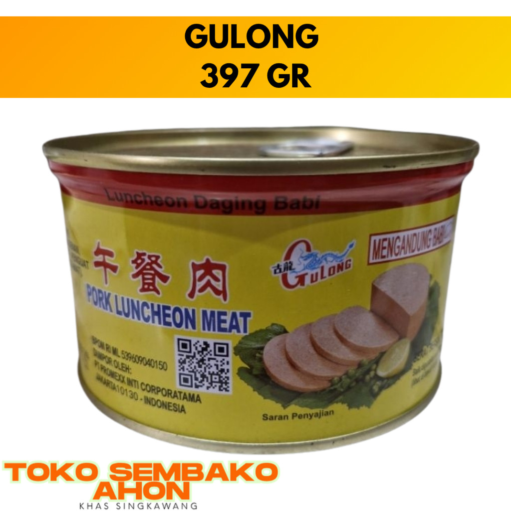 Jual GULONG 397 gram / GU LONG / MA LING / MALING / Pork Luncheon Meat ...