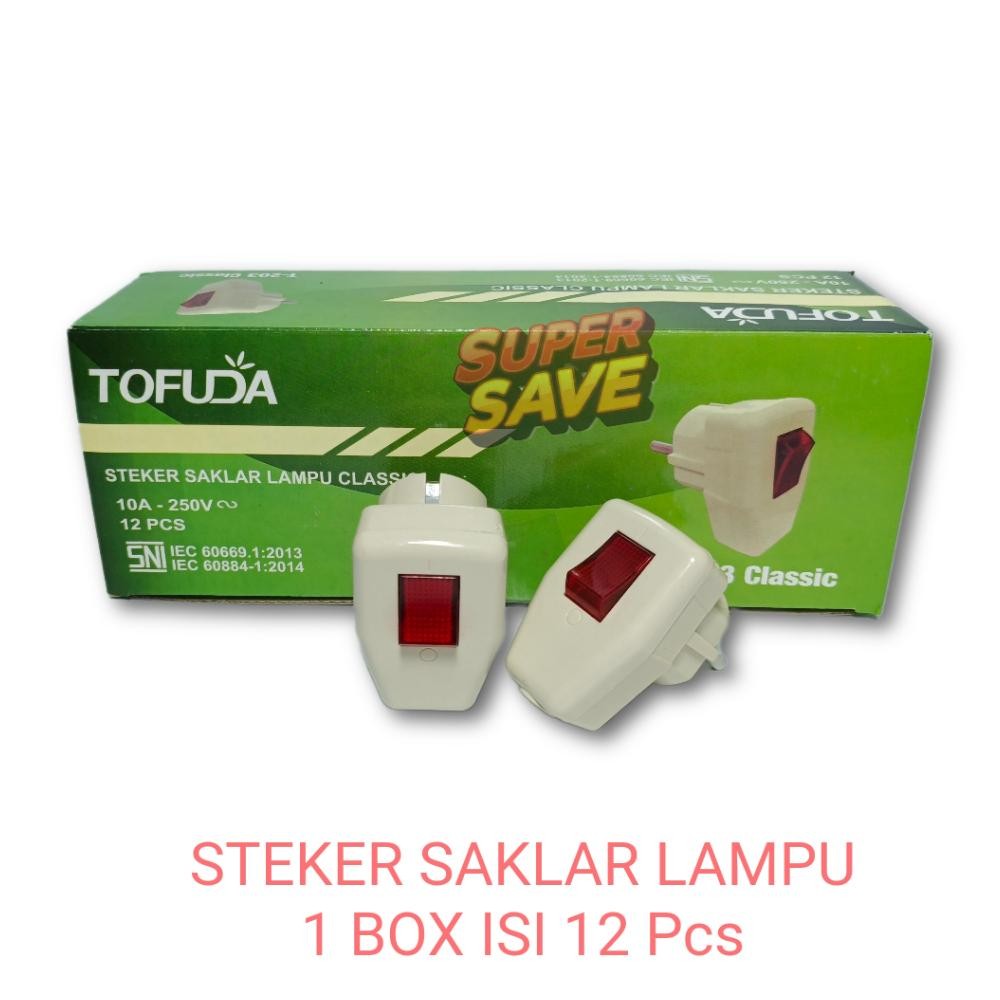 Jual Paket BOX isi 12 Pcs TOFUDA Steker Saklar Lampu ON/OFF Nugi ...