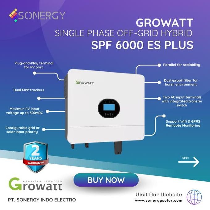 Jual Hybrid / Offgrid Inverter Growatt SPF 6000 ES Plus Wifi | Shopee ...
