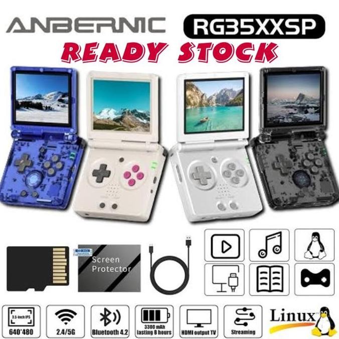 Jual Baru Anbernic RG35XXSP Handheld Retro Clamshell Konsol Game Bisa ...
