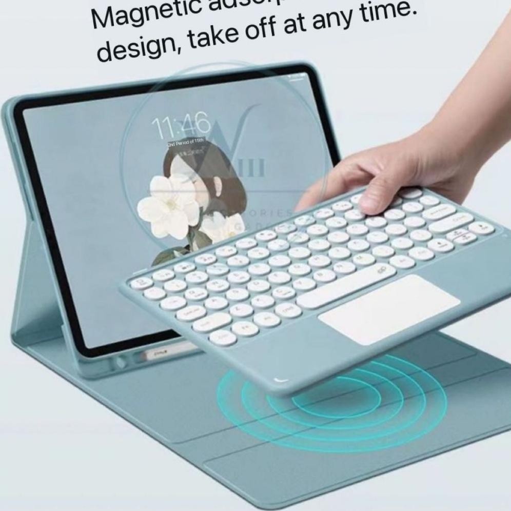 Jual Berkualitas Smart Flip Rotary Keyboard Touchpad Samsung Tab A9 ...