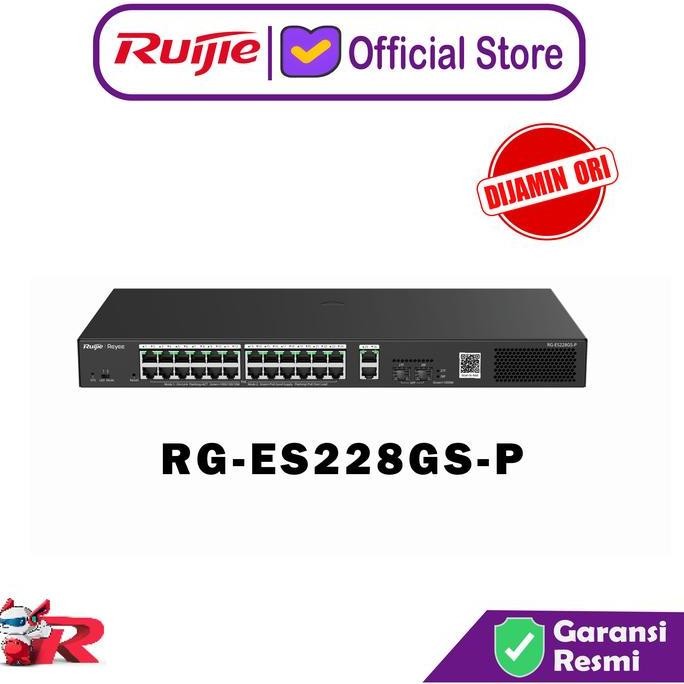 Jual TERBARU - RG-ES228GS-P 28-Port Gigabit Smart Cloud Managed PoE ...