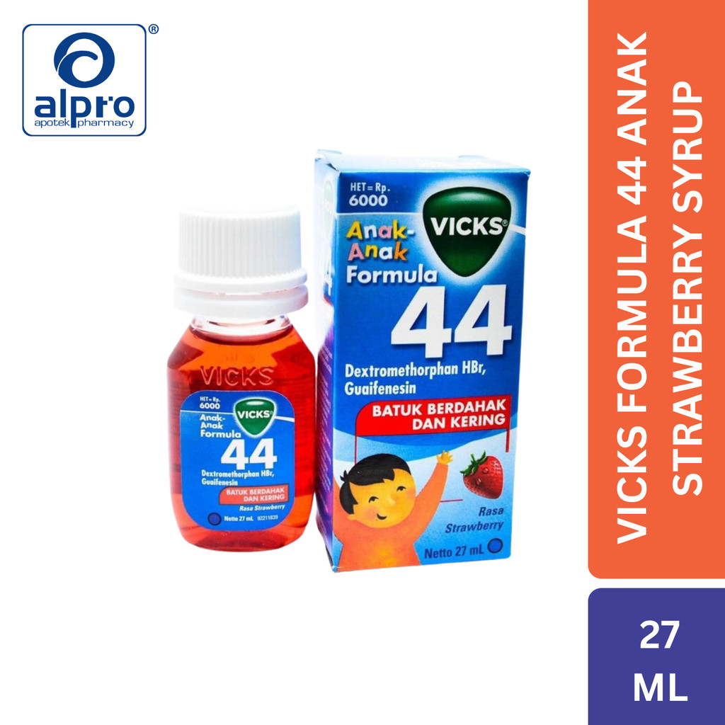 Jual Vicks Formula 44 Anak Strawberry Syrup 27Ml | Shopee Indonesia
