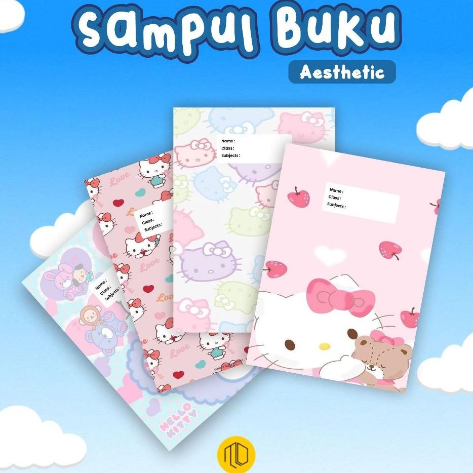 Jual Isi 10 Lembar Sampul Buku Fancy Motif Hello Kitty Sanrio Sidu ...