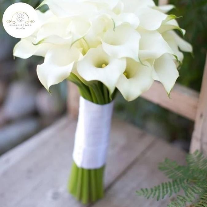 Jual Bunga Elegan Buket Pernikahan Bunga Calla Lily Hiasan Wedding ...