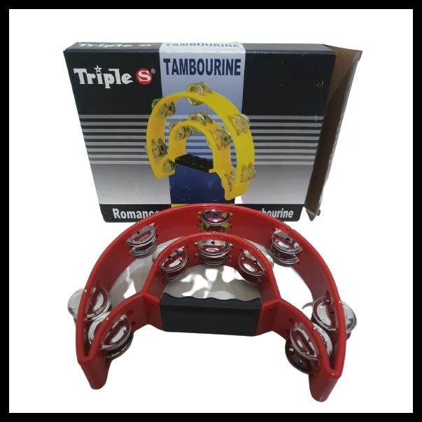 Jual ALAT MUSIK TAMBORIN TAMBOURINE DOUBLE RING KECREKAN TAMBORINE ...