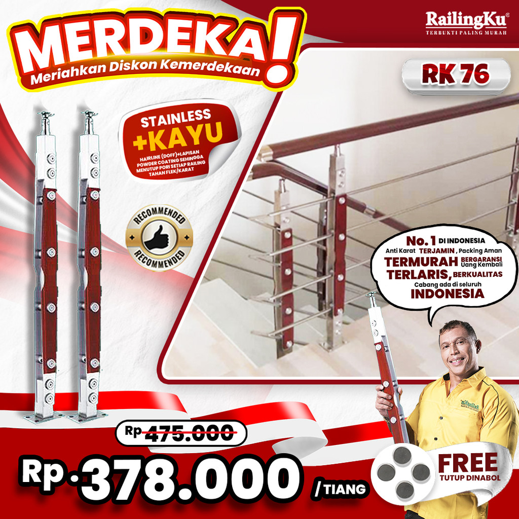 Jual Railing Tangga Stainless Nature Desain Railingku [MERDEKA] RK 76 ...