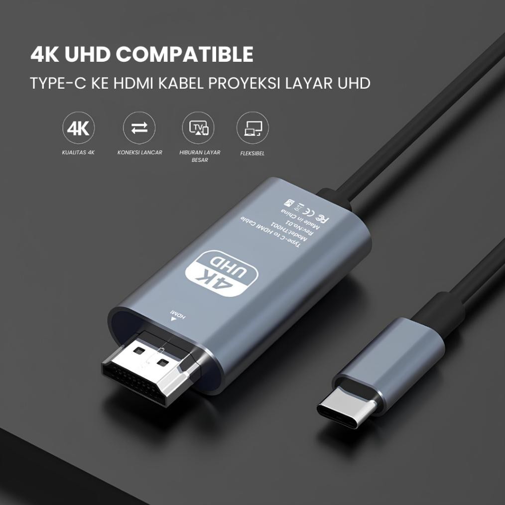 Jual Adapter Kabel Type C to HDMI 4K 30Hz UHD Converter HP Tablet ke ...