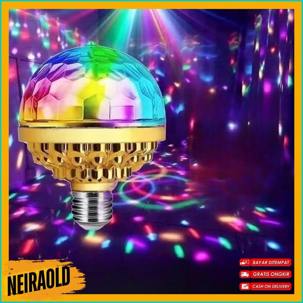 Jual Bohlam Lampu Disco Magic Ball Rgb / Lampu Led Rgb E27 7Warna/Lampu ...